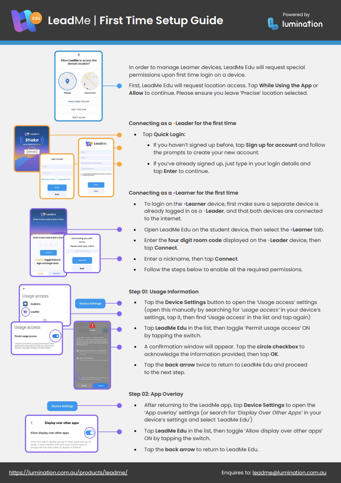 LeadMe Edu Guides - App and VR Player - Lumination Education Centre